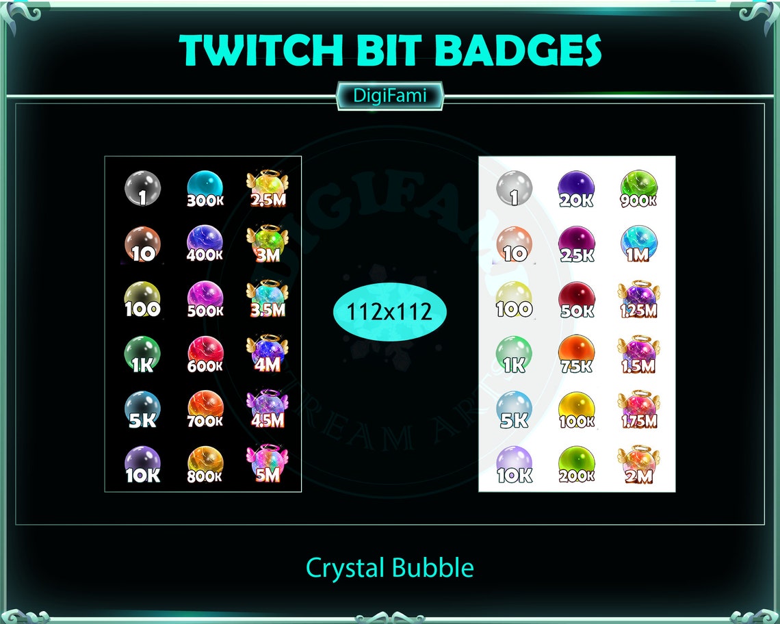 Crystal Bubble Twitch Bit Badges, Crystal Bubble Twitch Bit Badges ...