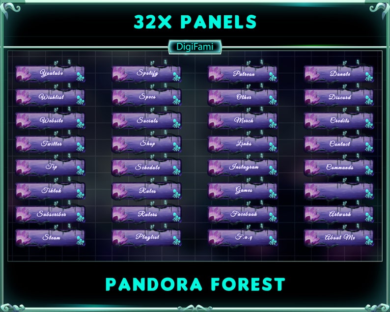 Dreamy Forest ANIMATED Stream Overlays Package, Witchy Pandora Forest ...