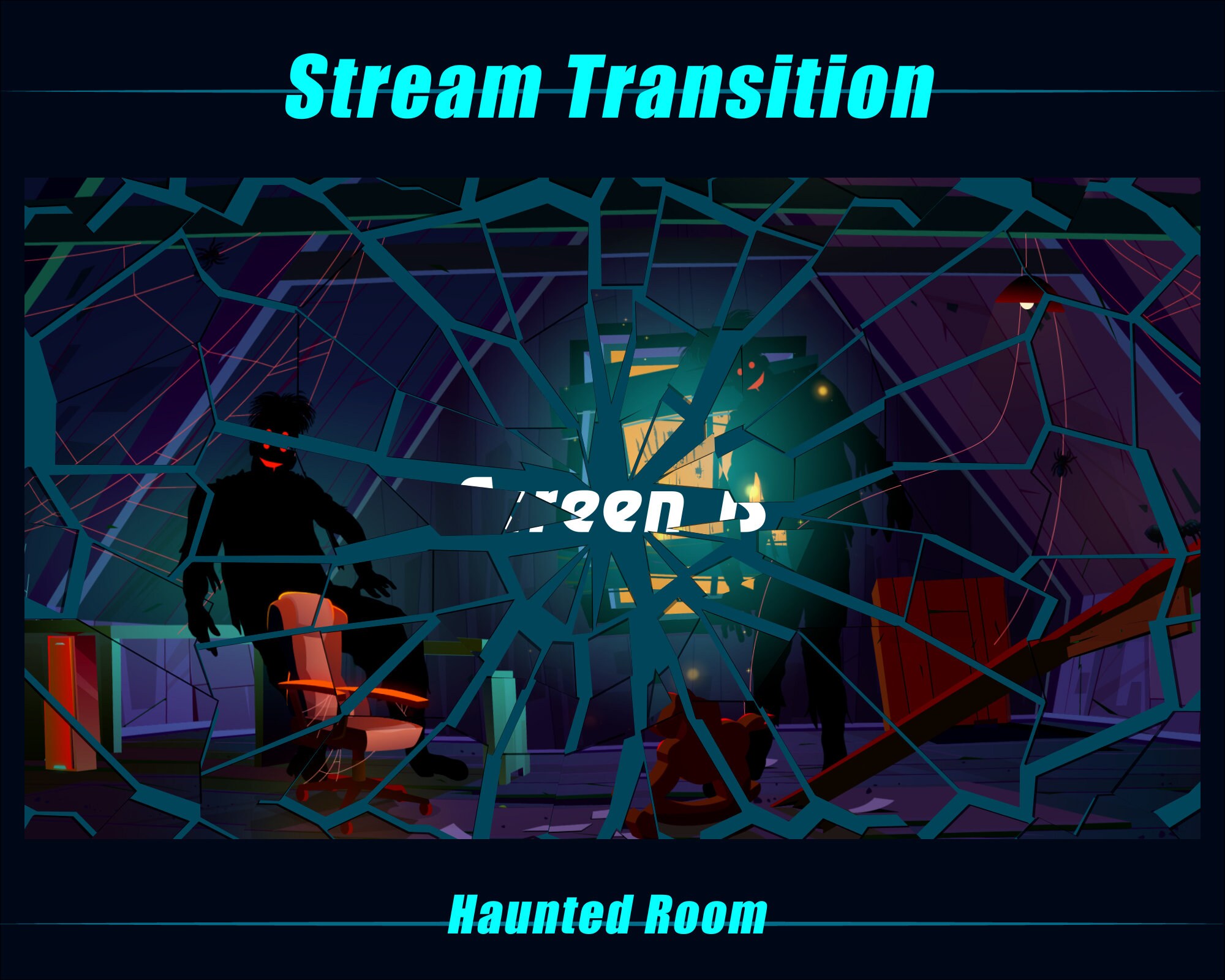BLOODY Killer Haunted Room Animated Stream Stinger, BLOODY Killer ...