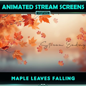 ANIMATED Twitch Stream Overlays Autumn Falling Leaves, Falling Maple ...