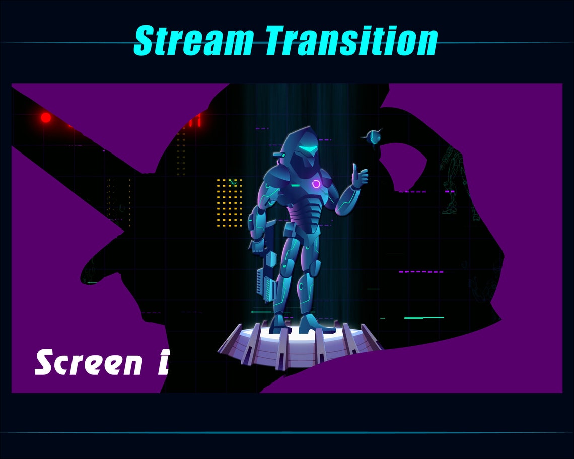 Animated Twitch Transition Stinger Robot, Game Room Twitch Stinger for ...