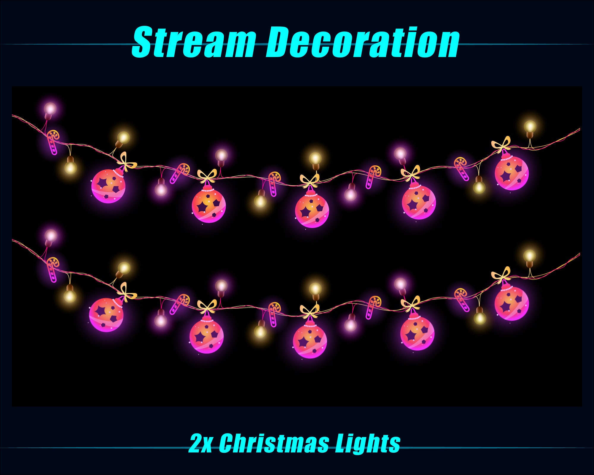 Animated Twitch Stream Decoration, Bulb Twitch Decoration, Bauble Light ...