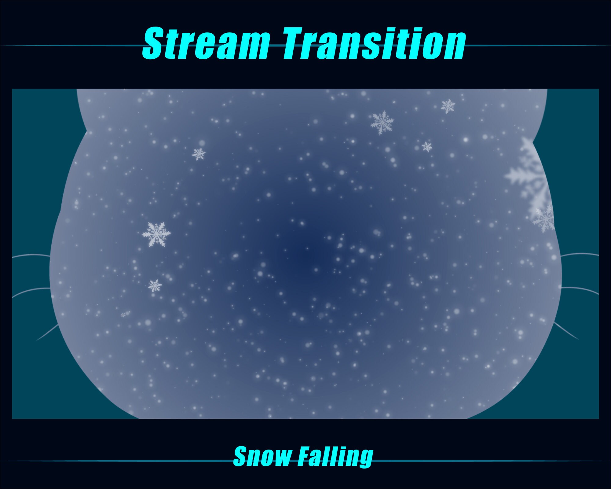 Animated Twitch Transition Stinger Falling Snow, Cat Shape Stream ...