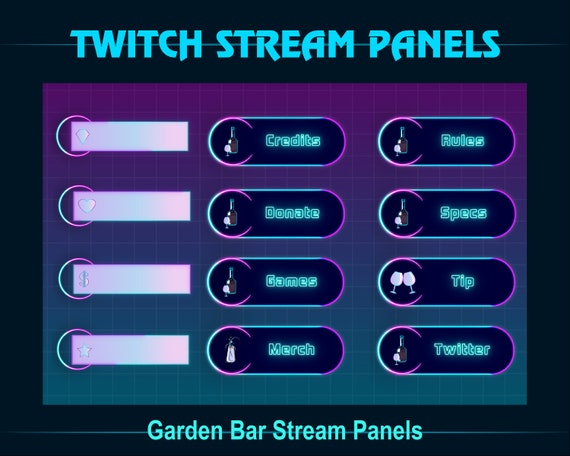 Garden Bar Stream Panels for Streaming Discord Youtube / - Etsy