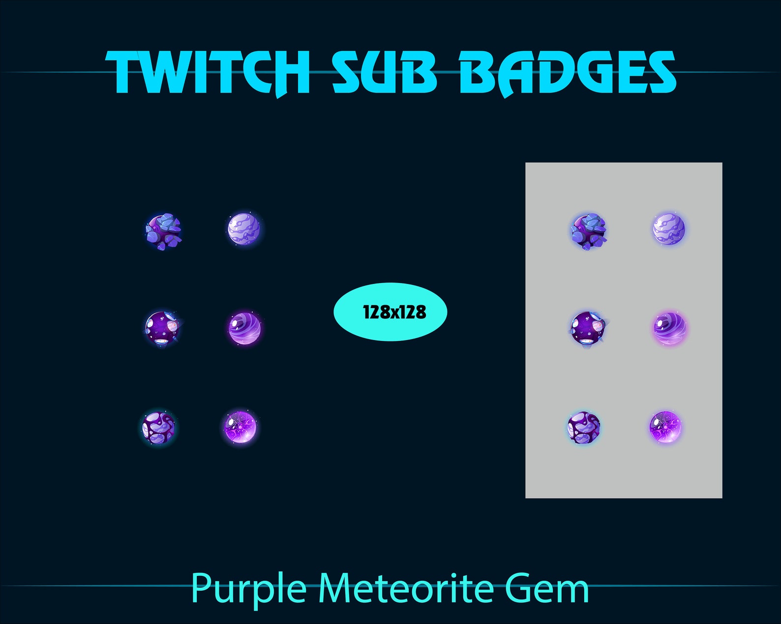 Purple Lightning Energy Orb Twitch Sub Bit Badges, Purple Magic Orb ...