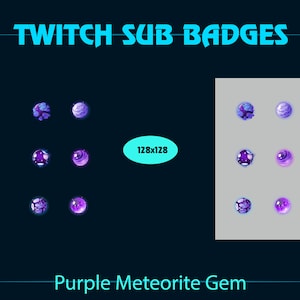 Purple Lightning Energy Orb Twitch Sub Bit Badges, Purple Magic Orb ...