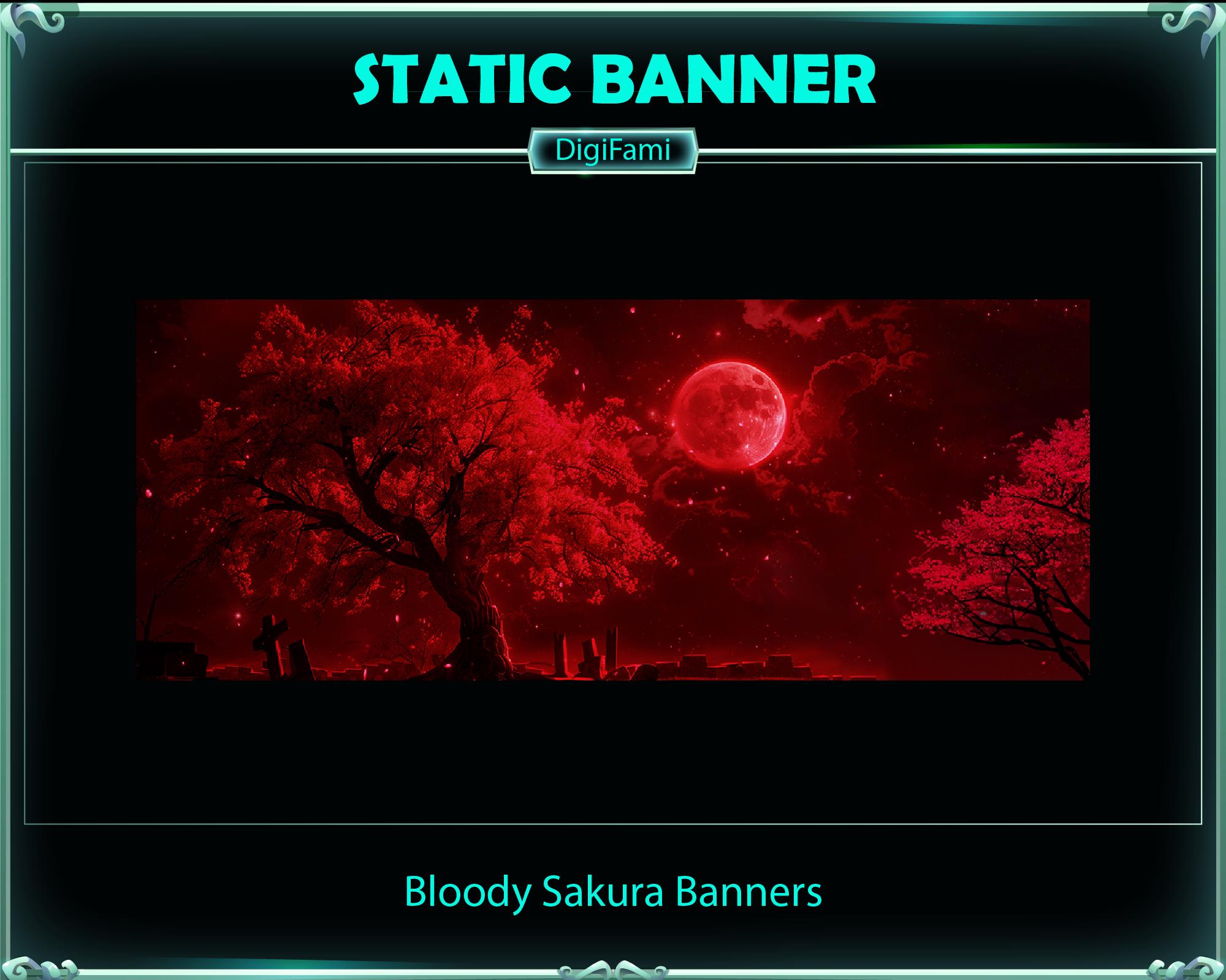 Bloody Sakura Static Twitch Banner, Bloody Sakura Youtube Banner ...