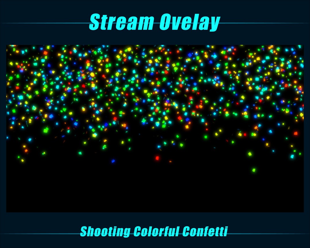 Colorful Confetti Shooting Overlay, Party Rainbow Confetti Shooting ...