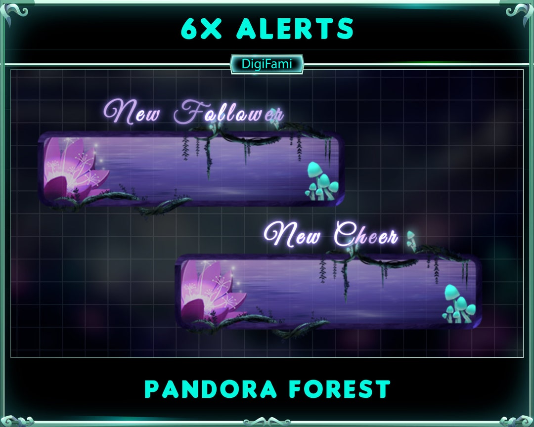 ANIMATED Twitch Alerts Dreamy Forest, Dreamy Forest Stream Alerts, Pandora Forest Animated ...