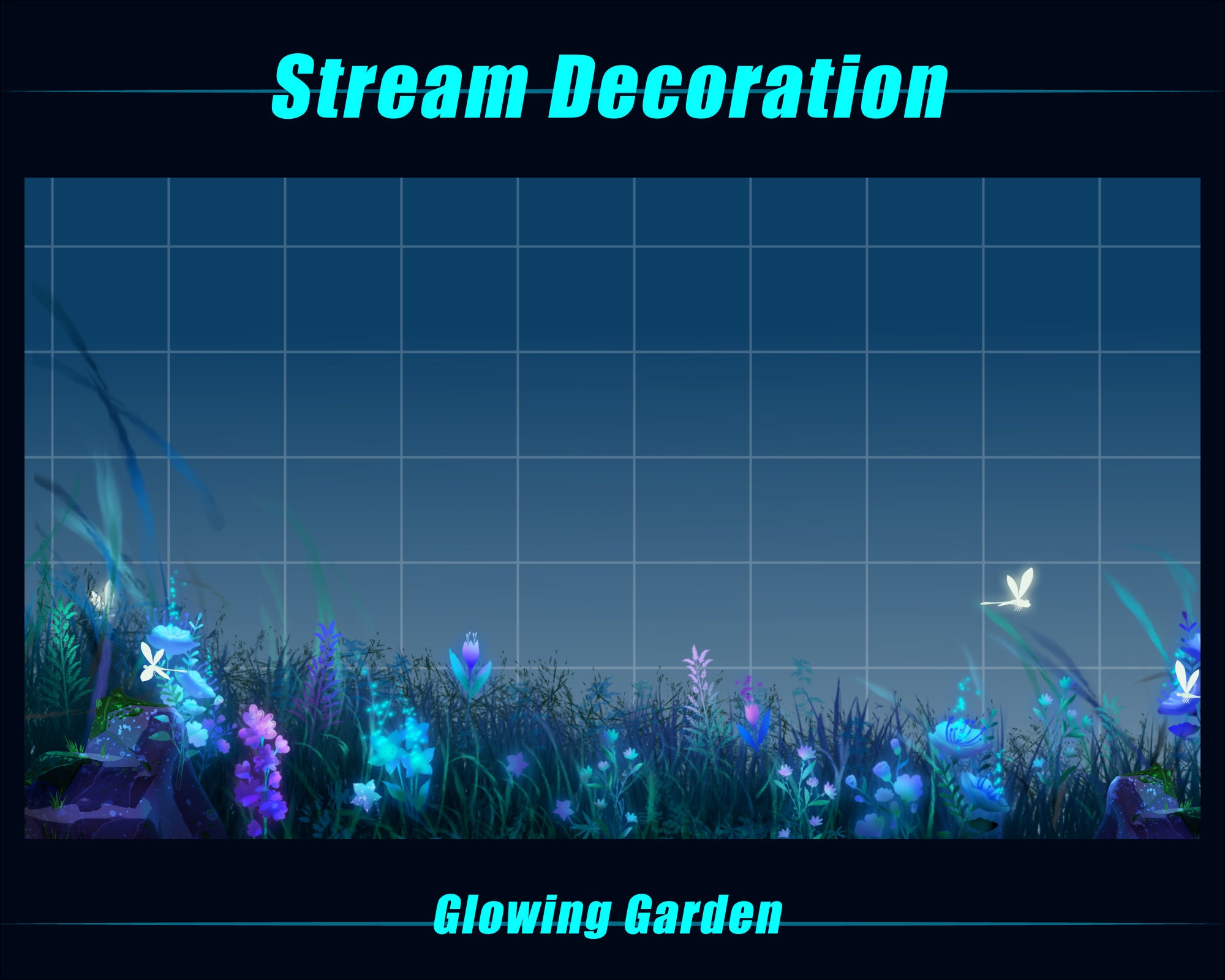 Glowing Garden Animated Stream Decorations, Magical Flower Garden ...