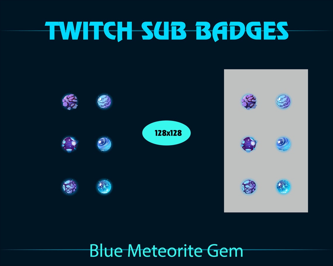 Blue Lightning Energy Orb Twitch Sub Bit Badges, Blue Magic Orb Twitch ...