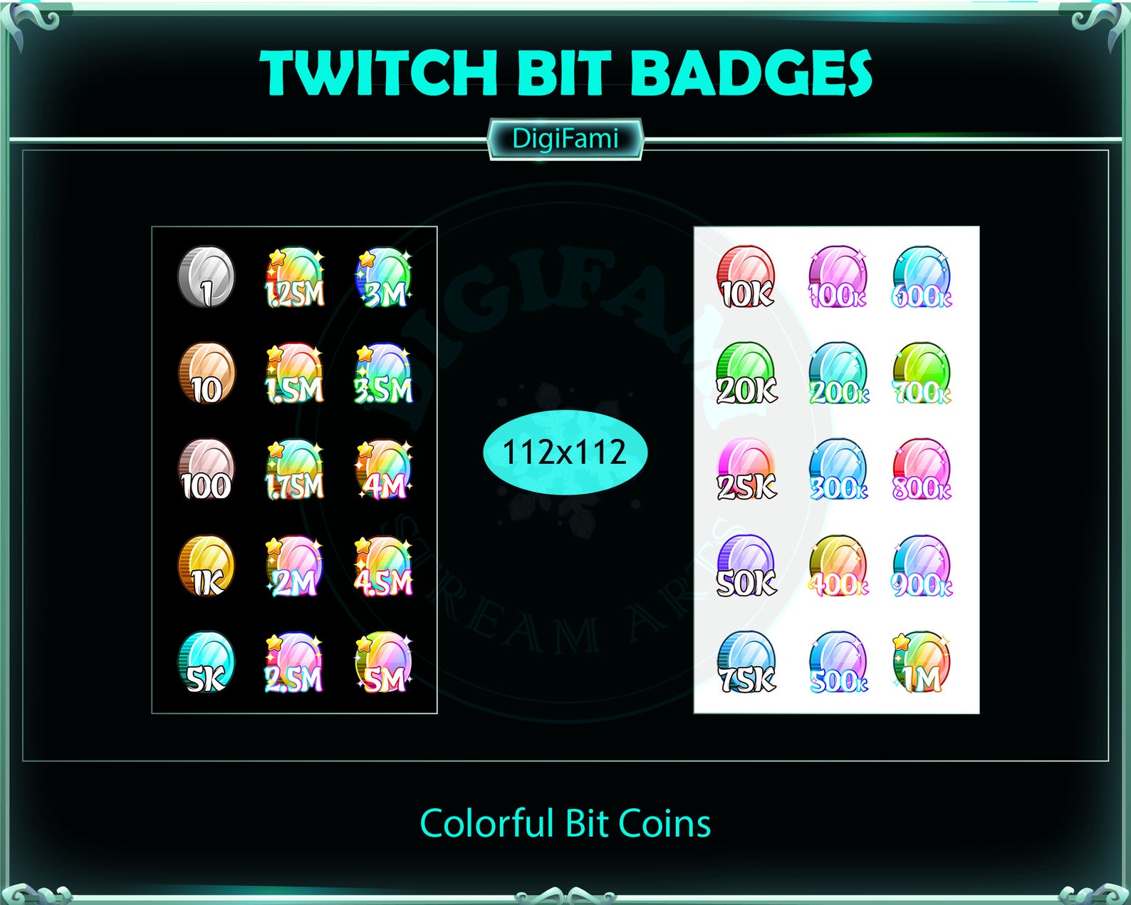 Bit Coin Twitch Bit Badges Numbers Twitch Bit Badges - Etsy