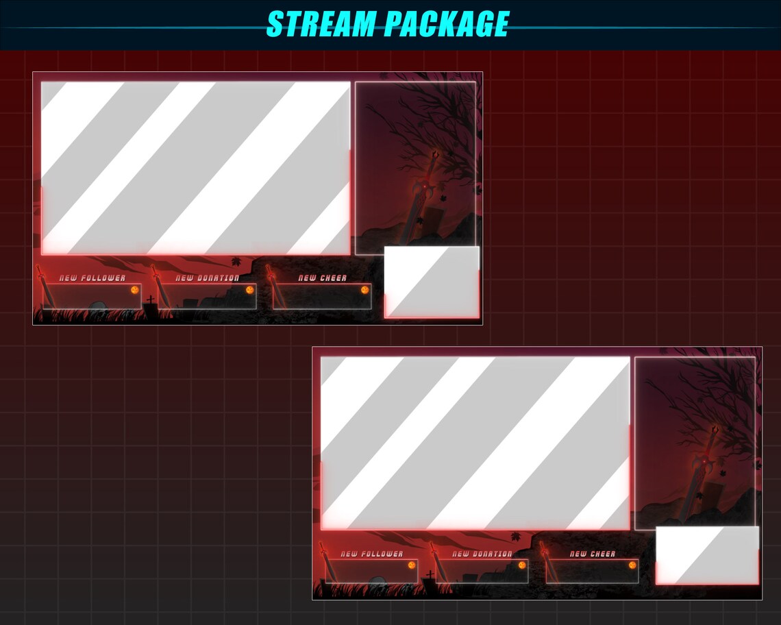 ANIMATED Dead Hill Twitch Stream Overlay Package / Autumn Dead Hill ...