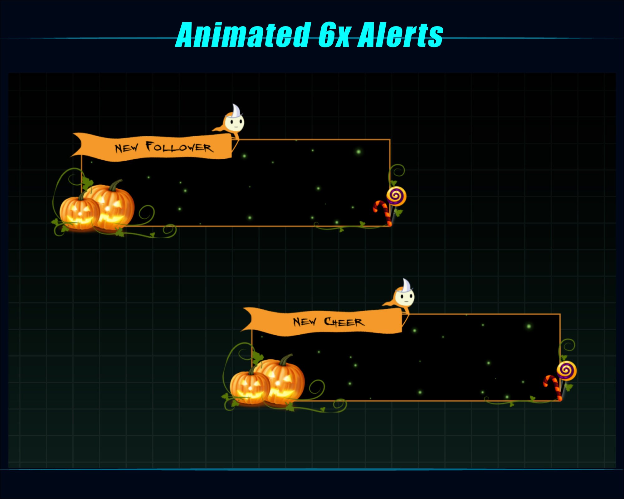 Halloween Pumpkin Ghost Animated Stream Alert, Halloween Pumpkin Ghost ...