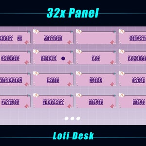 Animated Twitch Stream Overlays Package Lofi iPad Desk, Lofi Working ...