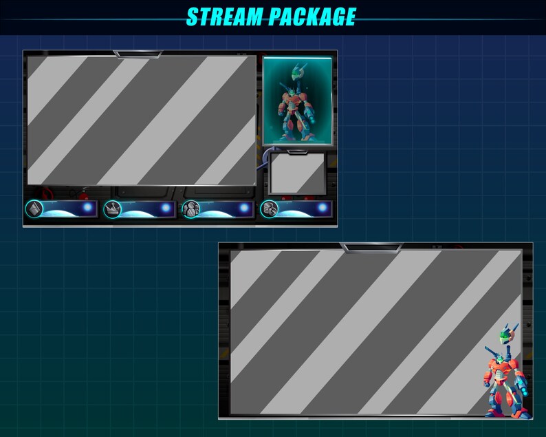 Animated Twitch Neon Spaceship Gaming Room Stream Package - Etsy