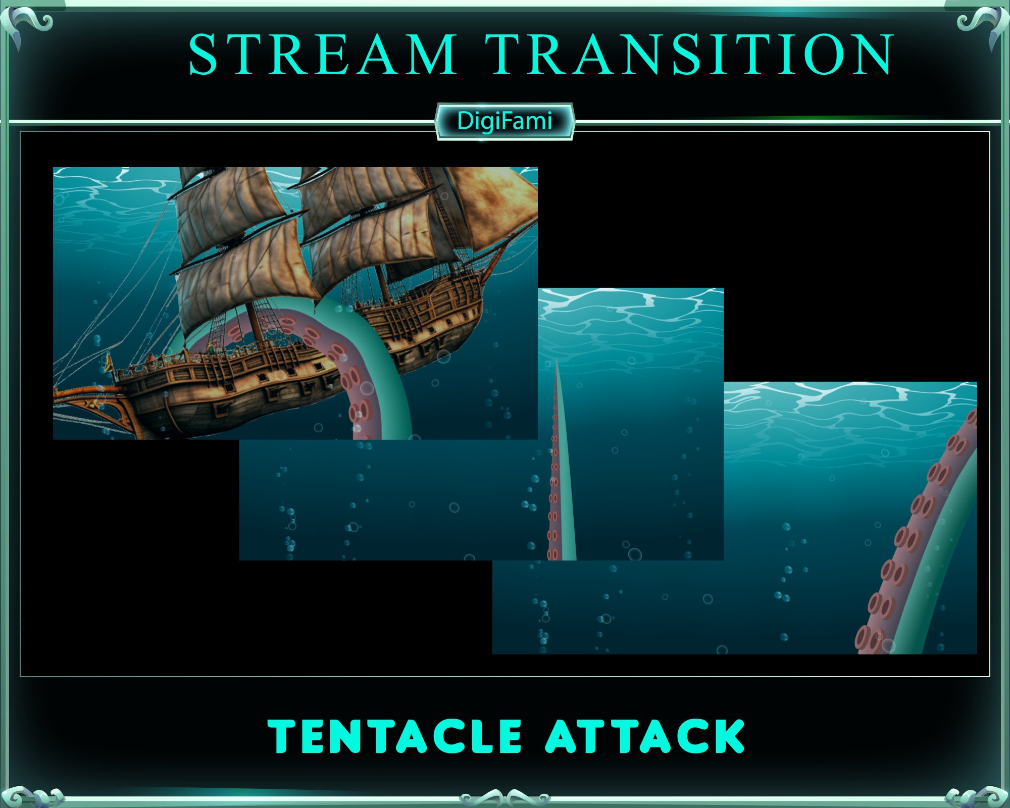 Animated Twitch Transition Stinger Tentacle Attack, Pirate Ship ...