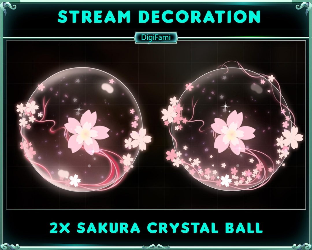 Animated Sakura Ball Twitch Decoration, Sakura Ball Stream Decorations ...