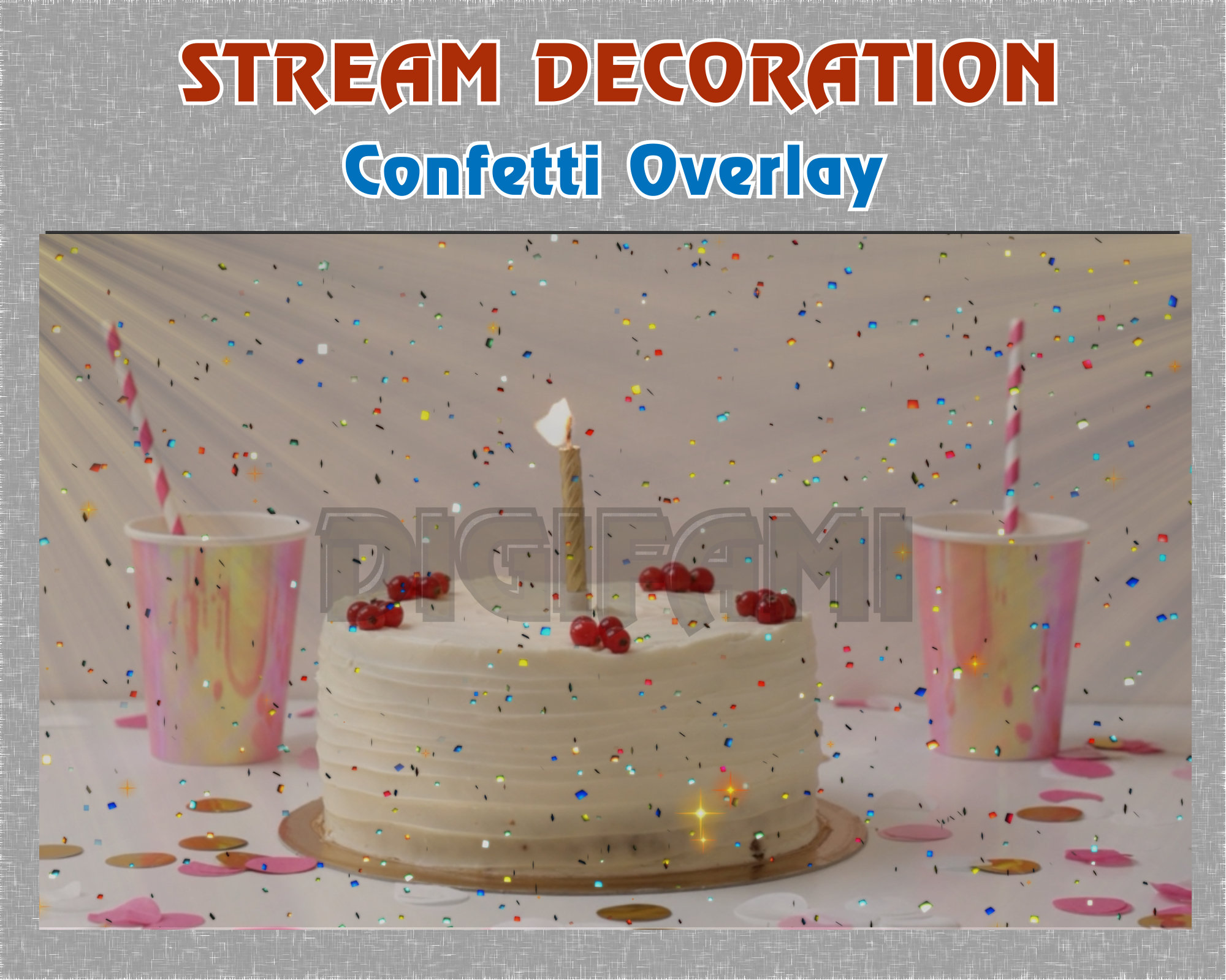 Animierte bunte Konfetti Overlays / Party Overlays / Twitch - Etsy