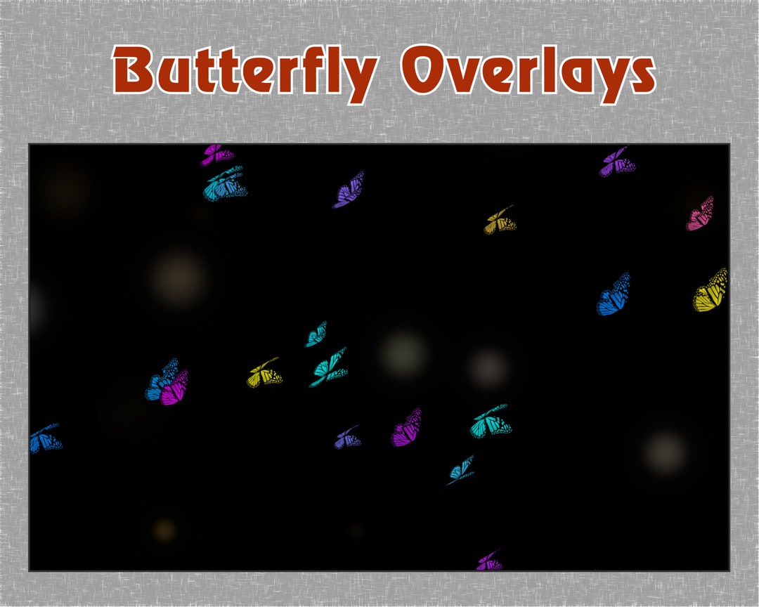 Animated Colorful Butterfly Stream Overlay / Colorful Butterfly Stream ...