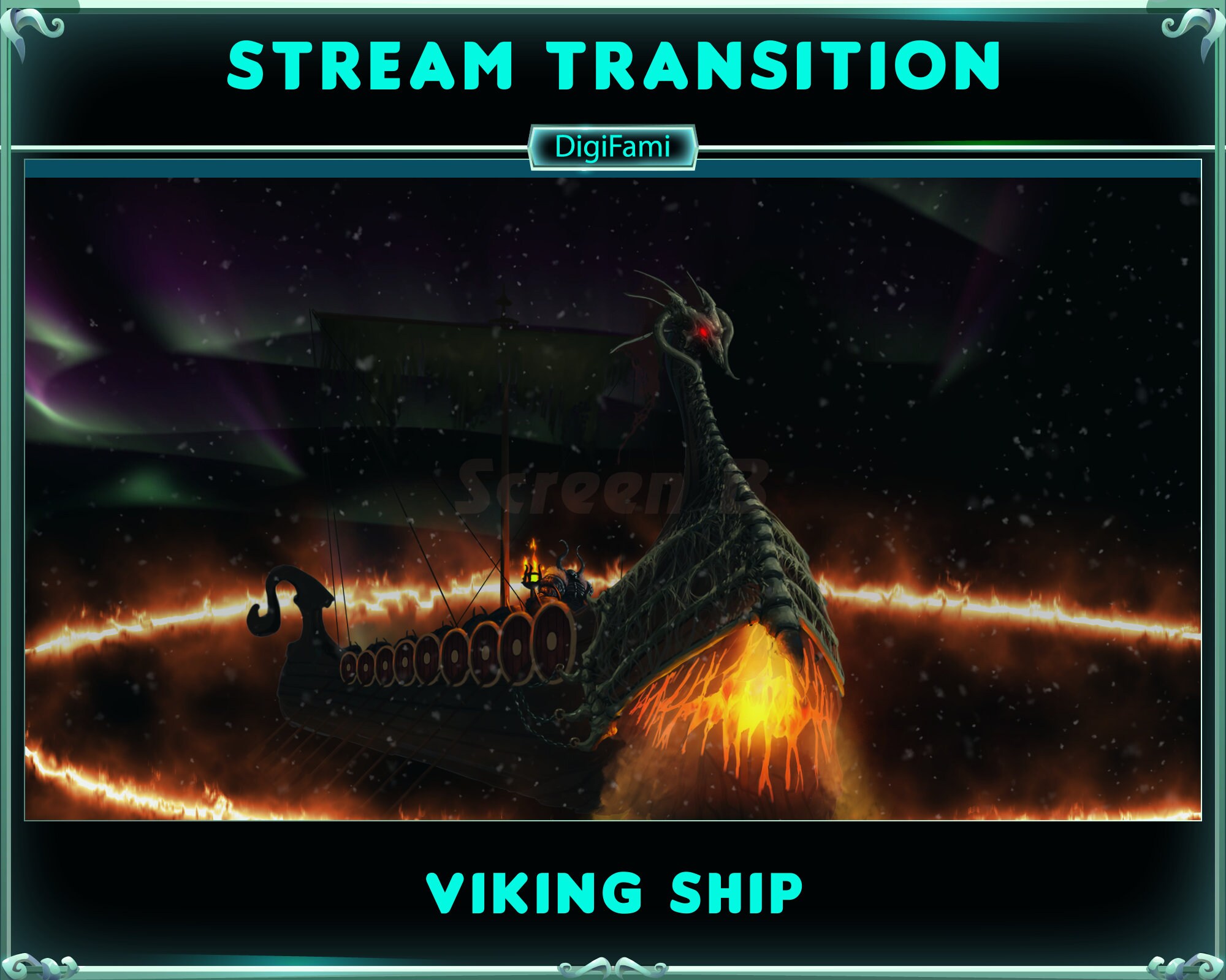 Animated Twitch Stinger Burning Viking Ship, Viking Ship Animated ...