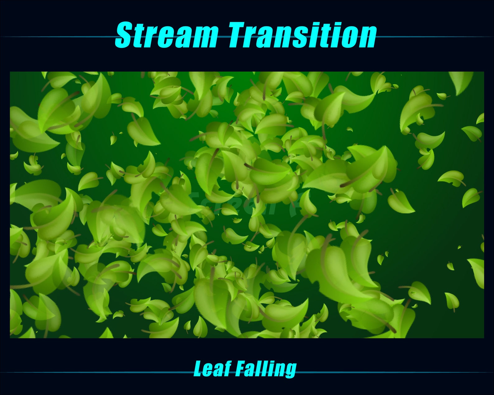 Falling Leaves Animated Stream Stinger, Falling Green Leaves Animated ...