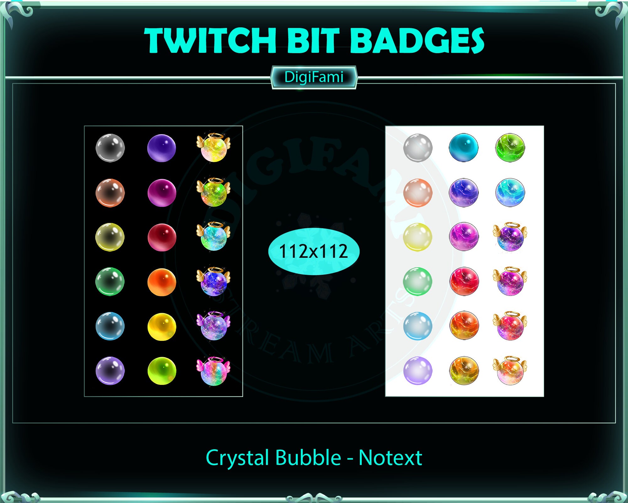 Crystal Bubble Twitch Bit Badges, Crystal Bubble Twitch Bit Badges ...