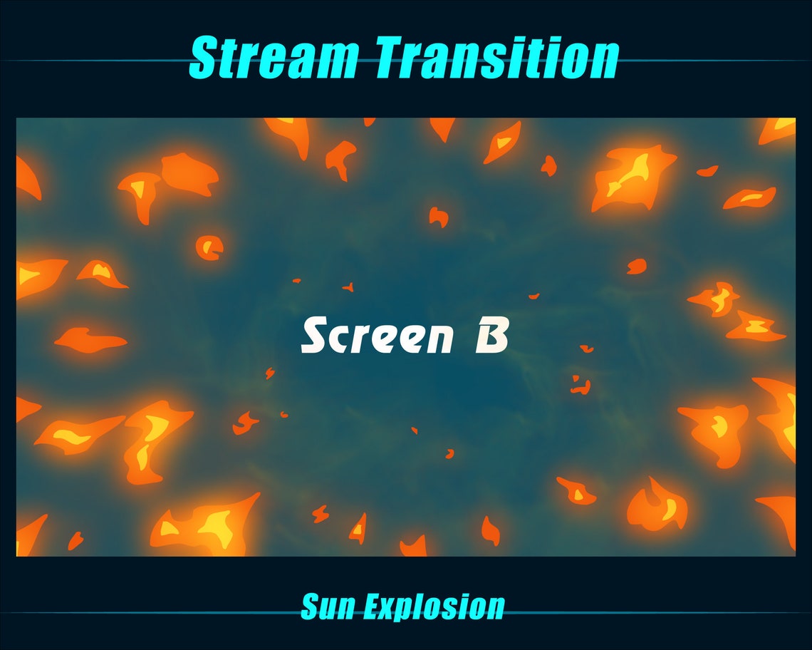Animated Twitch Transition Stinger / Fire Sun Explosion Stream ...