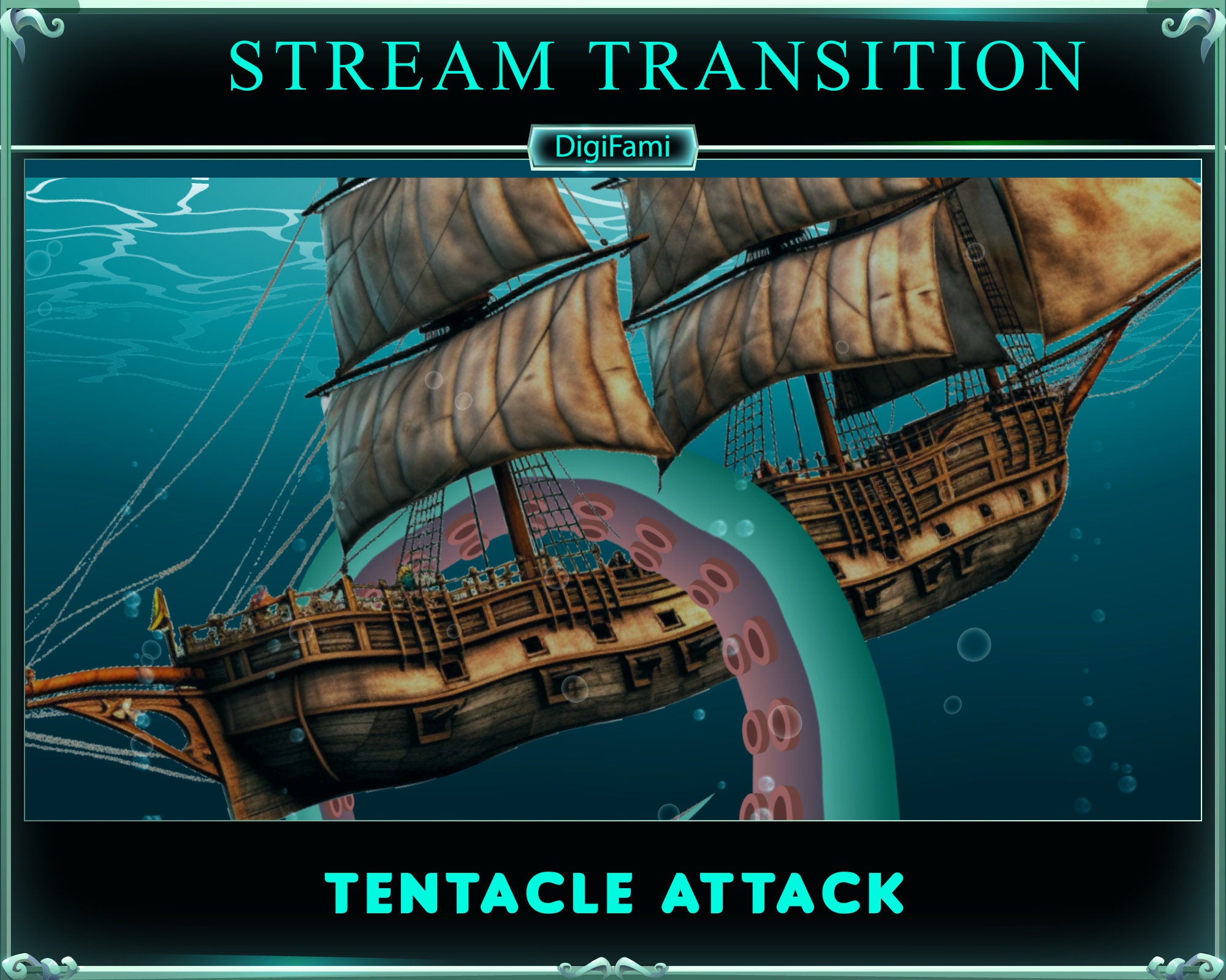 Animated Twitch Transition Stinger Tentacle Attack, Pirate Ship ...