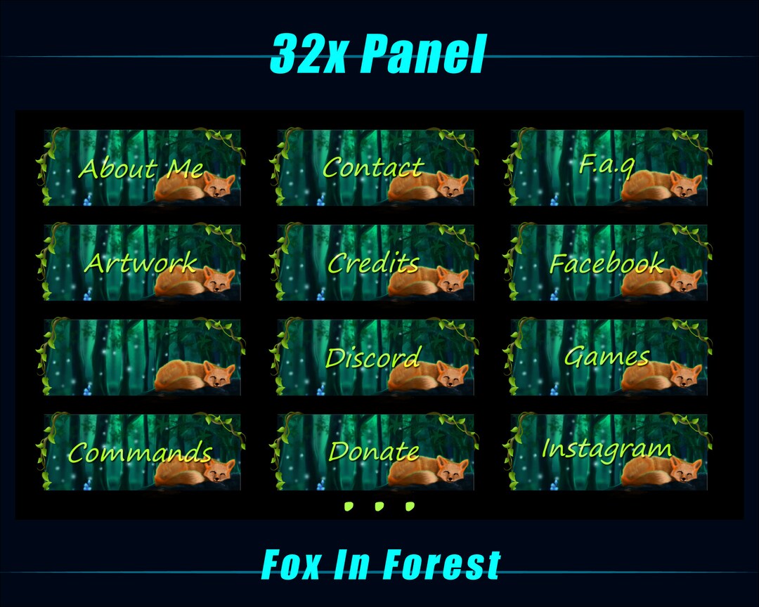 Twitch Stream Fox in Forest Panels, Fox in Forest Twitch Stream Panels ...