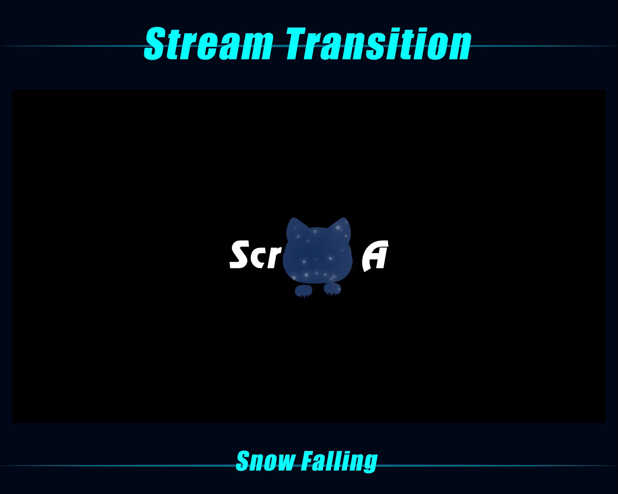Animated Twitch Transition Stinger Falling Snow, Cat Shape Stream ...