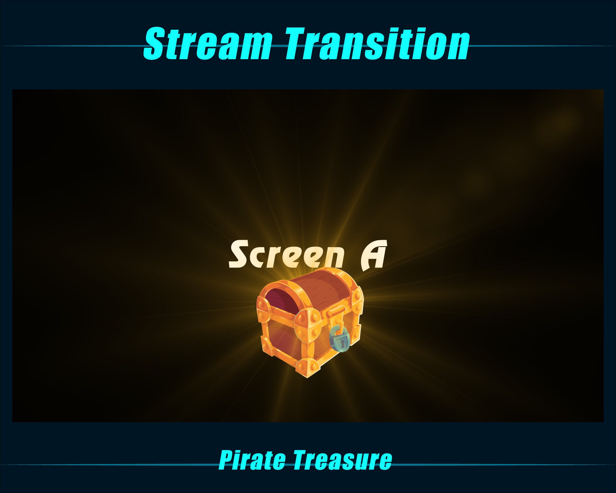 Animated Twitch Stinger Pirate Treasure / Animated Transition Stinger ...