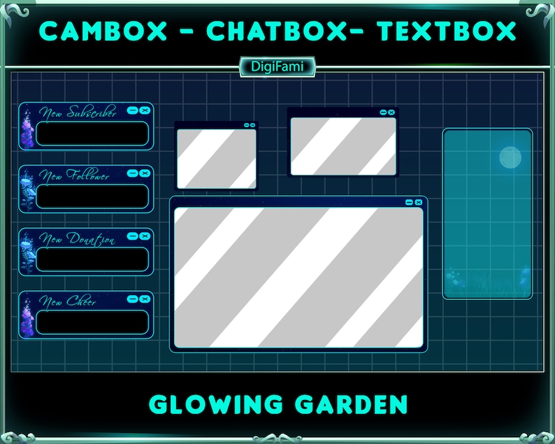 Glowing Garden Animated Stream Package, Magical Garden Twitch Overlay ...