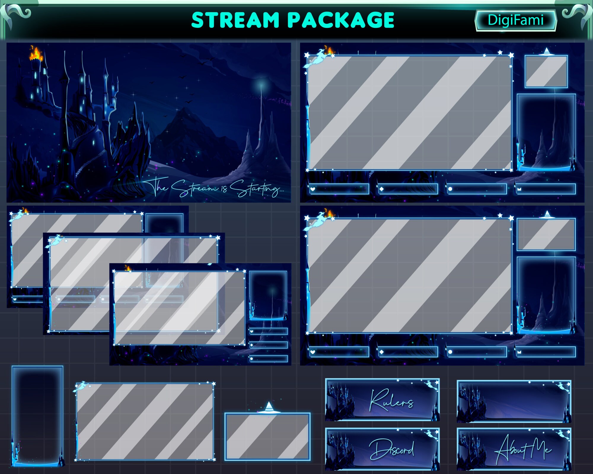 Devil Witchy Catsle Animated Stream Package, Devil Witchy Palace ...