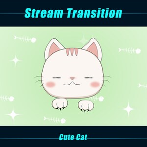 Animated Twitch Transition Stinger / Cute Cat Stream Transition Stinger ...