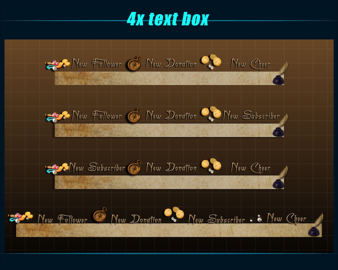 Pirate Stream Overlay Panel / Treasure Map Twitch Panel / Pirate Twitch ...