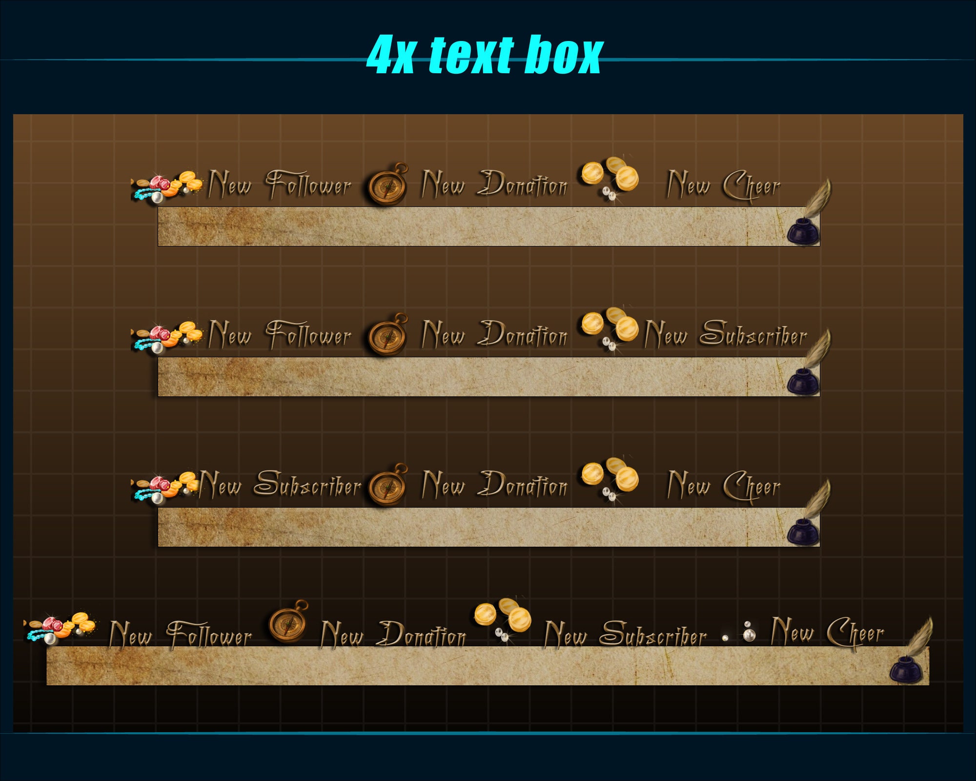 Pirate Stream Overlay Panel / Treasure Map Twitch Panel / Pirate Twitch ...