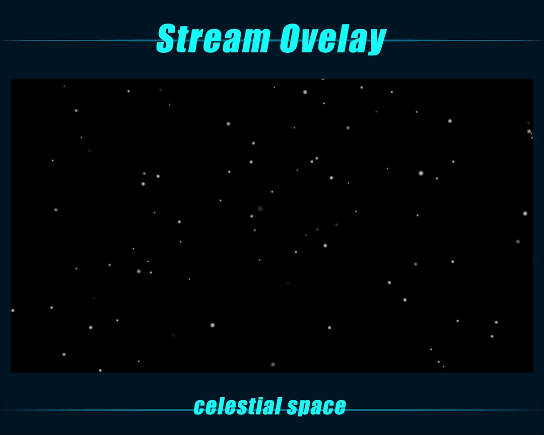 Animated Celestial Twitch Overlays / Animated Starry Space Twitch ...