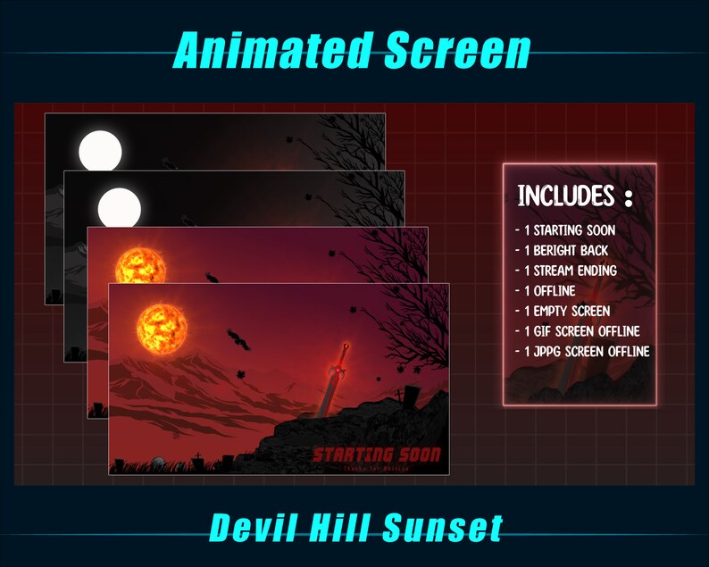 ANIMATED Dead Hill Twitch Stream Overlay Package / Autumn Dead Hill ...