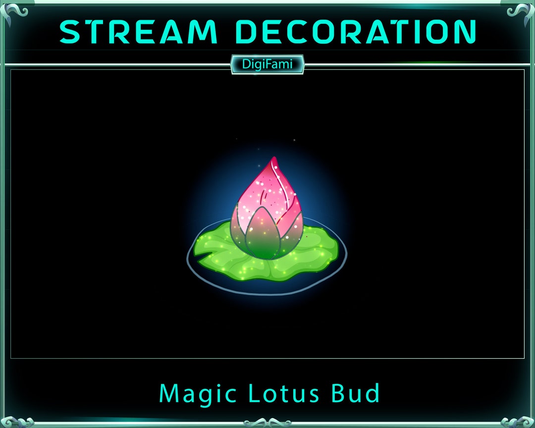 Animated Magic Lotus Bud Stream Decoration, Animated Fairy Gold Lotus ...