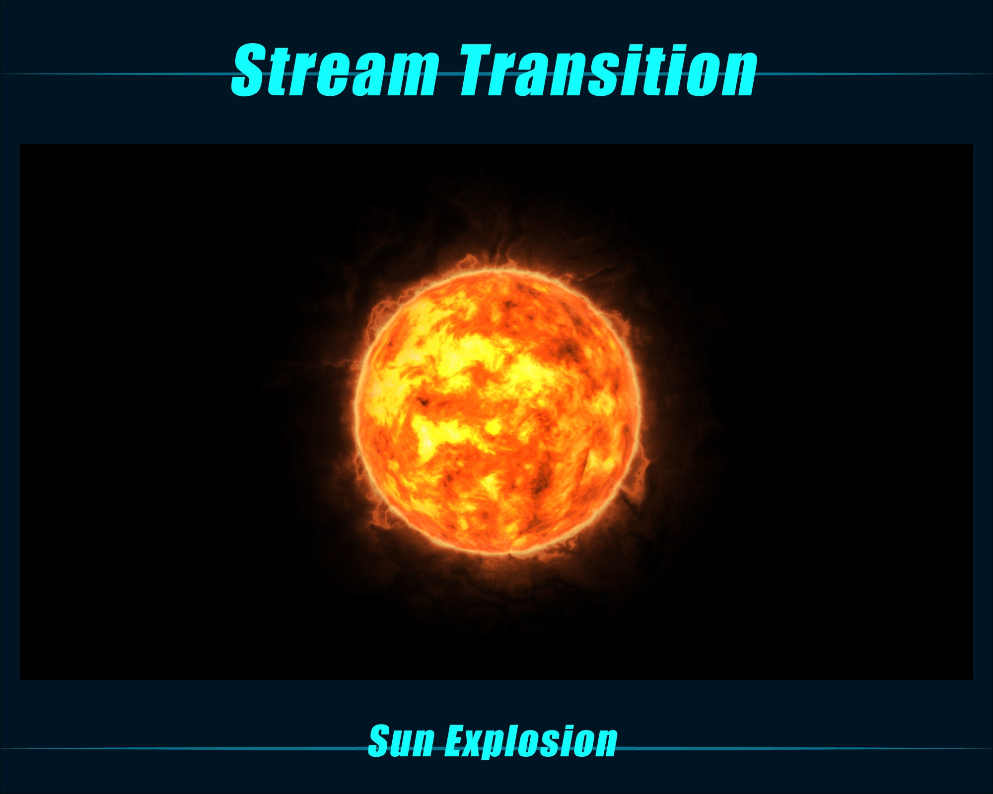 Animated Twitch Transition Stinger / Fire Sun Explosion Stream ...