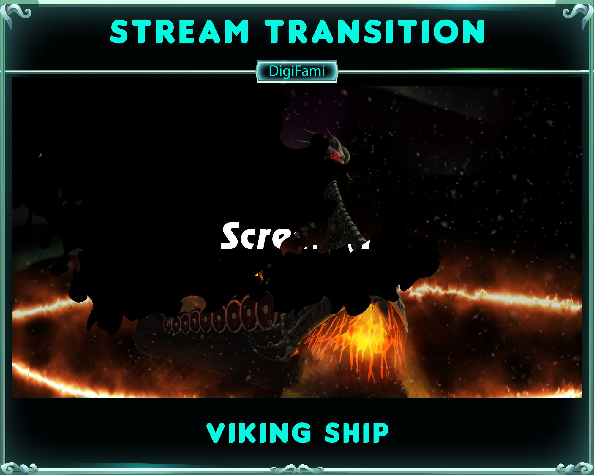 Animated Twitch Stinger Burning Viking Ship, Viking Ship Animated ...