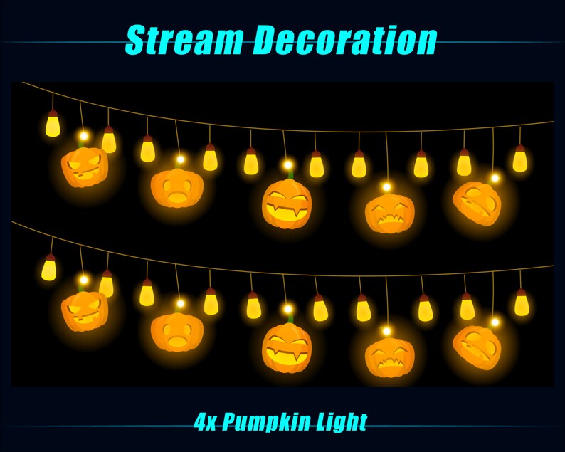 Animated Twitch Stream Decoration Halloween Pumpkin Light V4 - Etsy