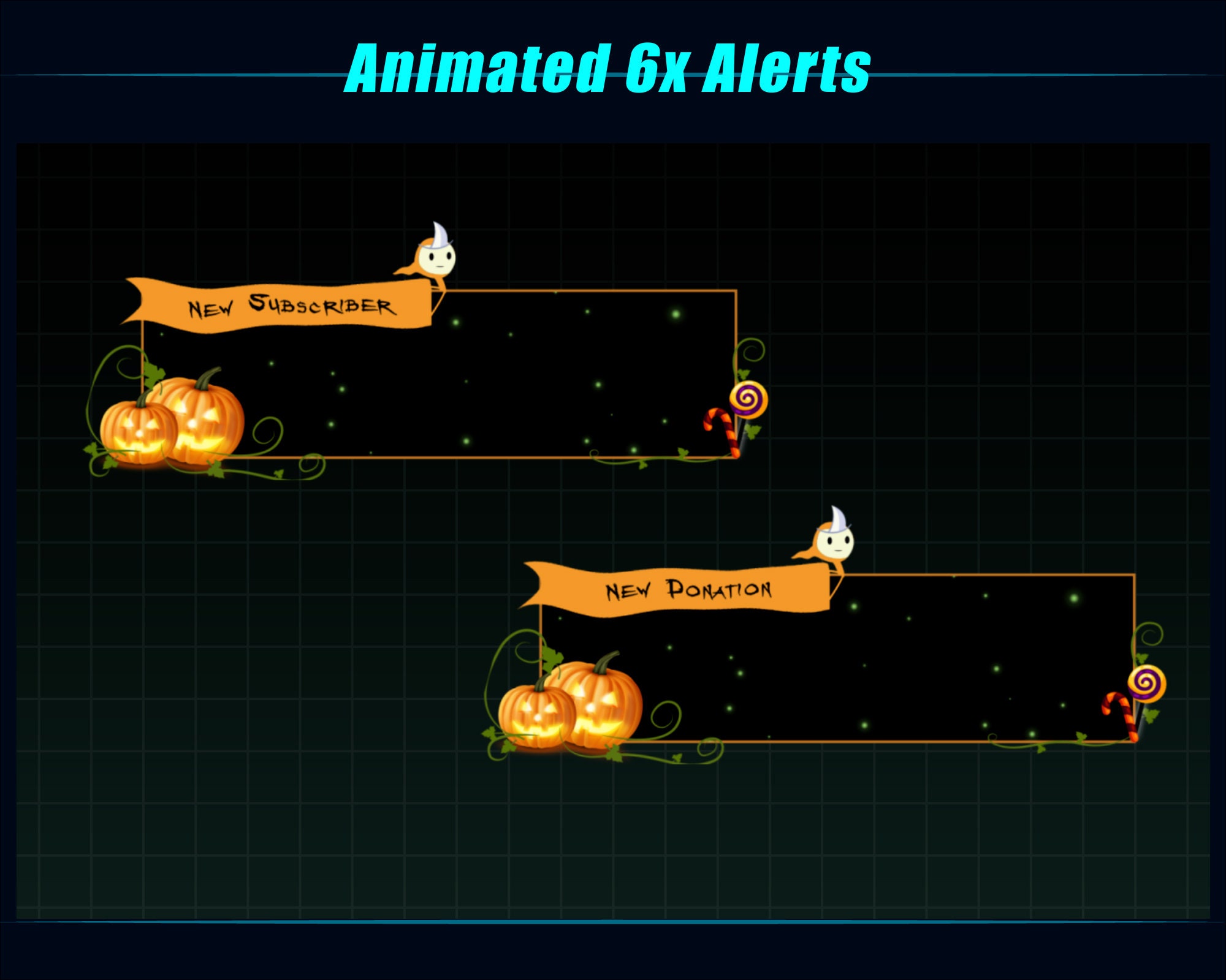 Halloween Pumpkin Ghost Animated Stream Alert, Halloween Pumpkin Ghost ...