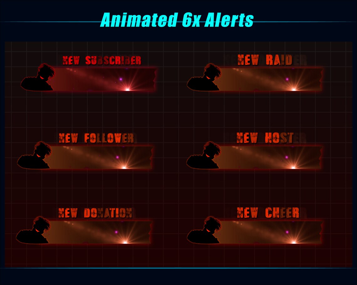 Halloween Bloody Killer Animated Stream Alert, Horror Broken Glass ...