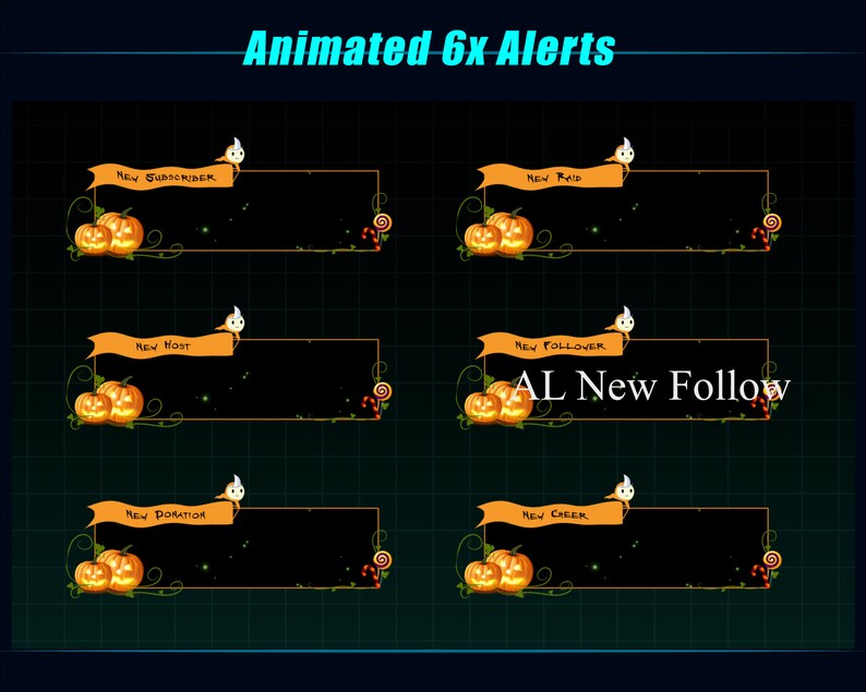 Halloween Pumpkin Cemetery Animated Stream Package, Halloween Horror ...