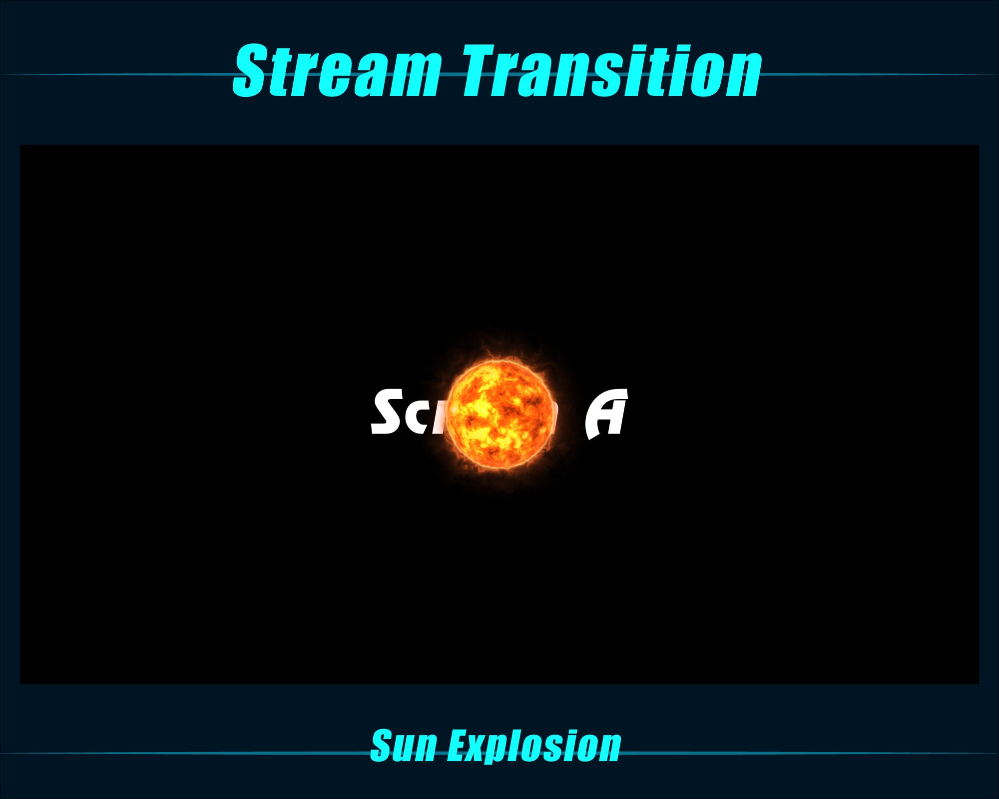 Animated Twitch Transition Stinger / Fire Sun Explosion Stream ...