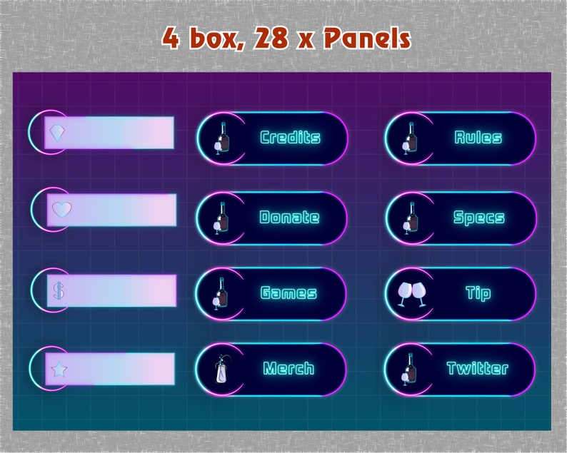 ANIMATED Twitch Screen Overlay Package / Garden Bar Stream Screen ...