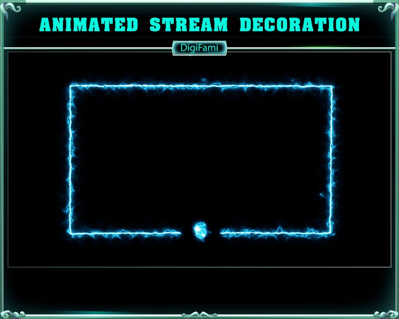 ANIMATED Twitch Webcam Overlay Electric Cam Frame With S Logo, Electric ...