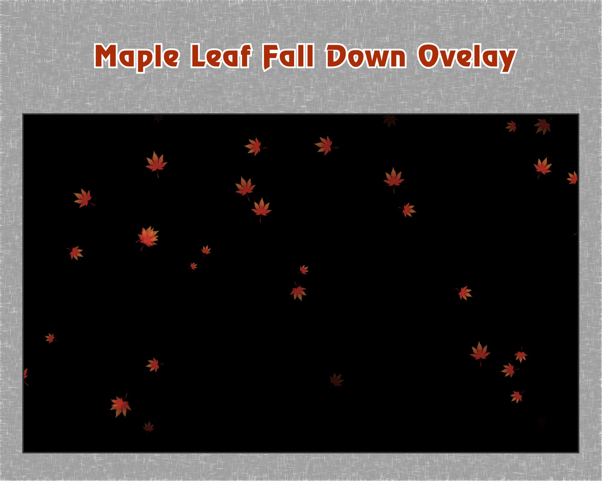 Animated Maple Leaf Falling Down Twitch Overlay / Animated Red Yellow ...